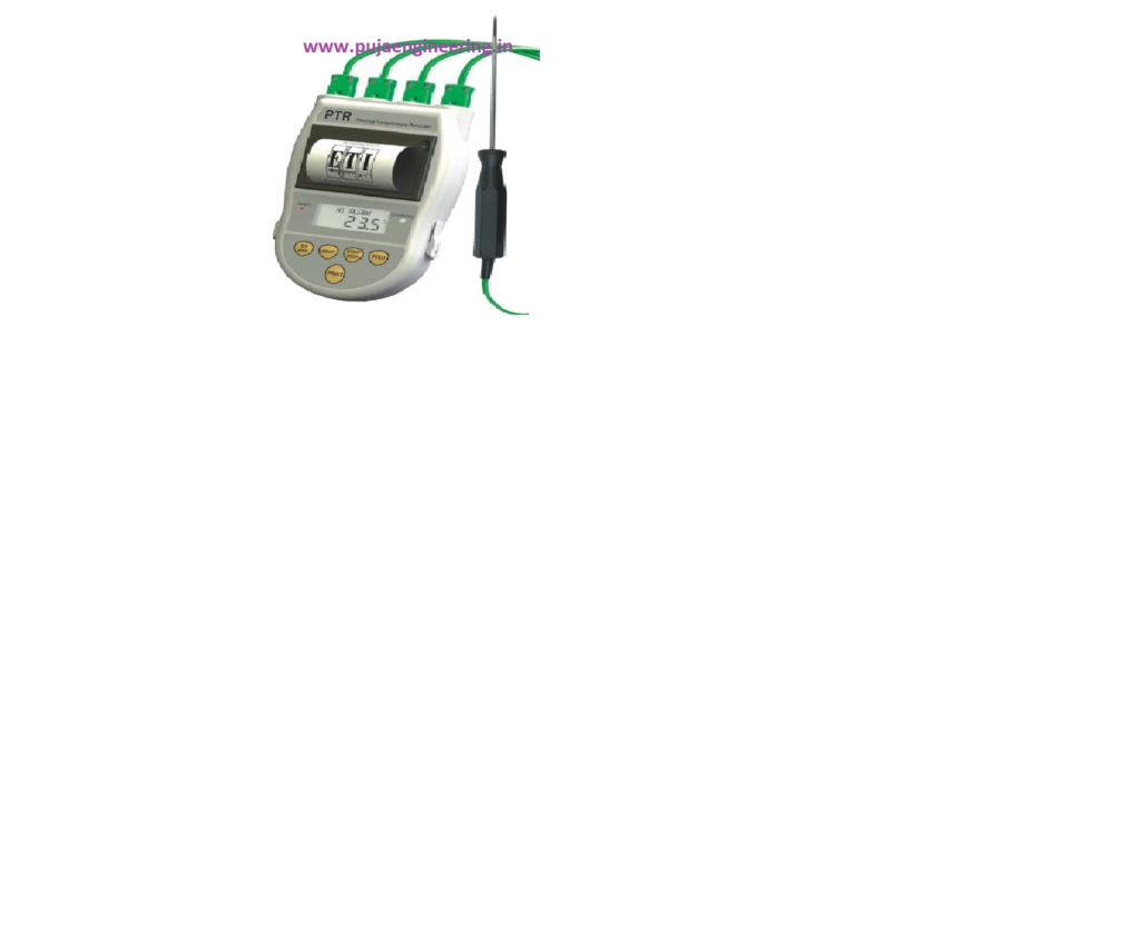 Printing Temperature Recorder 4 channel Interchangeable Thermocouples ...